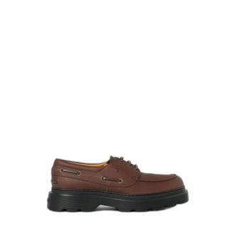 Tod's Mocassins bateau en cuir cir&eacute; - Homme - Chaussures - Brun - Taille: 42 1/2 EU