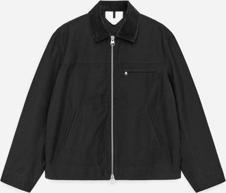 Arket Jacke Aus Baumwollcanvas -Schwarz