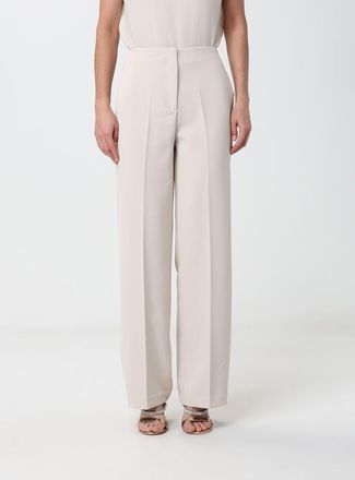 Hanita Pantalon court en cr&ecirc;pe &agrave; taille haute avec poches italiennes