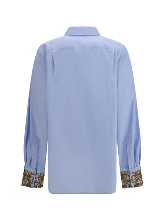 Dries Van Noten Embroidered Cotton Shirt - Blue