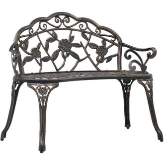vidaXL Vidaxl - Banc de bistrot 100 cm Bronze Aluminium coul&eacute;