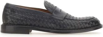 Doucal's Homme, Chaussures, Bleu, Taille: 41 1/2 EU Woven Leather Loafer