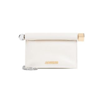 Jacquemus Hobo Bags - La Pochette Rond Carr&eacute; - Gr. unisize - in Wei&szlig; - f&uuml;r Damen