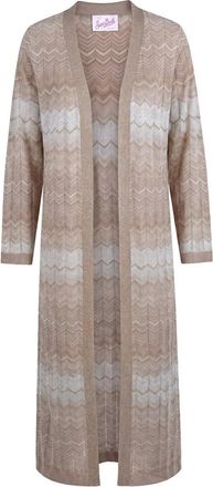 MC2 Saint Barth Femme, Pulls, Brun, Taille: 40 FR Cardigan lungo Tonia