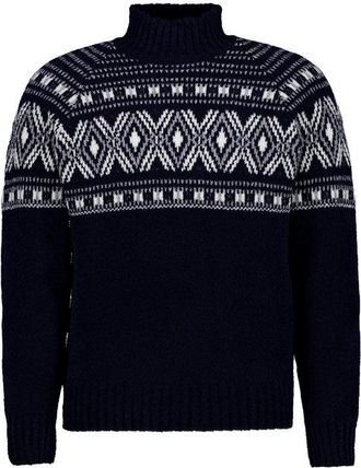 Gran Sasso Herren Pullover blau Schurwolle Norweger