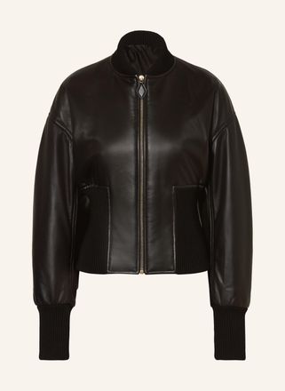 Alaia Ala&iuml;a Lederblouson schwarz