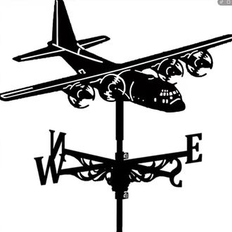 Generic Wetterfahne Aus Schwarzem Metall, Windrichtungsanzeiger f&uuml;R Schuppen, Garten, Terrasse, Dekoration, Windrichtungsanzeiger f&uuml;R Den Au&szlig;Enbereich(A5)