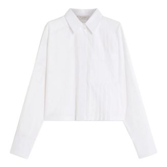 Sportmax Femme, Blouses et Chemises, Blanc, Taille: 38 FR Chemise Boxy Pliss&eacute;e Deborah