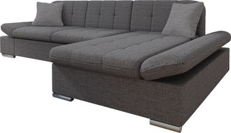 Mirjan24 Ecksofa Montana Sale mit Regulierbare Armlehnen, Eckcouch, L-Form Sofa, Wohnlandschaft, Couch, Farbauswahl (Lux 06 + Lux 06 + Lux 05, Seite: Rechts)