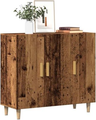 vidaXL Buffet vieux bois 90x34x80 cm bois ding&eacute;nierie Vidaxl