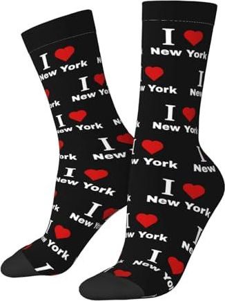 Generic JAime New York Homme Femme Chaussettes De Tennis Durabilit&eacute; Chaussette De Travail Chaudes Socquette De Marche Pour Marche Voyager Randonn&eacute;e