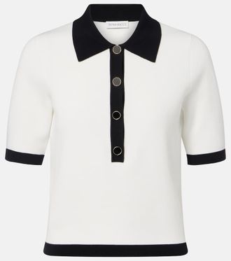 Nina Ricci Polo en maille c&ocirc;tel&eacute;e