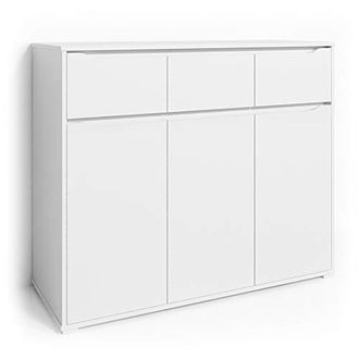 Vicco Commode avec tiroirs Ruben, Blanc, 120 x 101 cm avec tiroirs