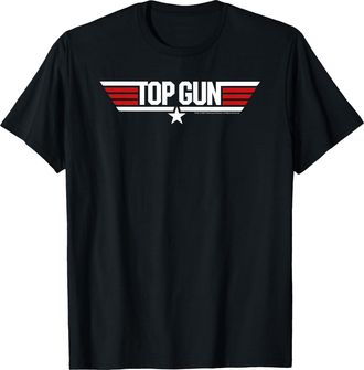 Top Gun Klassisches Weißes Logo T-Shirt
