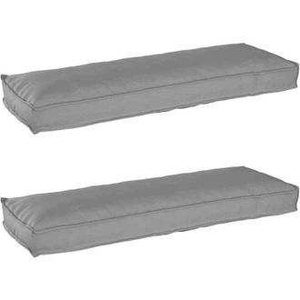 vidaXL Set de coussins de palette 2 pcs Gris 120 x 40 x 8 cm Vidaxl