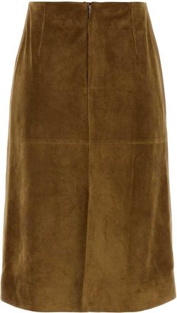 Jil Sander Suede Skirt - Brown
