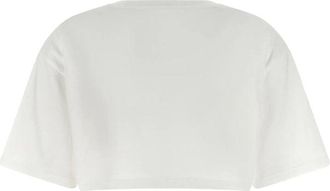 Valentino Logo-Print Cropped T-Shirt - White