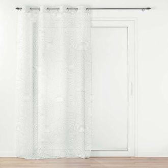 Douceur d'Intérieur Linea Ösenvorhang, durchscheinend (140 x 240 cm), bedruckter Sablé-Voile