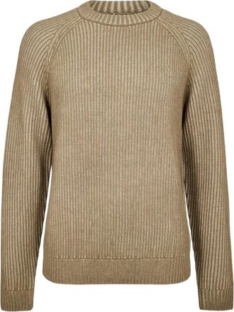 Jack Wills Pullover f&uuml;r Herren, Rundhalsausschnitt, gerippt (Hellbraun)