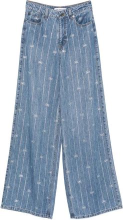 Self Portrait Femme, Jeans, Bleu, Taille: W27 Wide Jeans