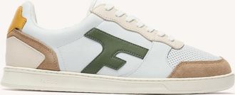 Faguo Baskets blanc et beige cuir - HAZEL