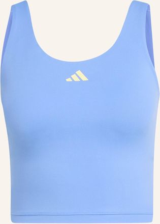 adidas 3-Streifen Studio All Me Tanktop, Leicht St&uuml;tzend blau