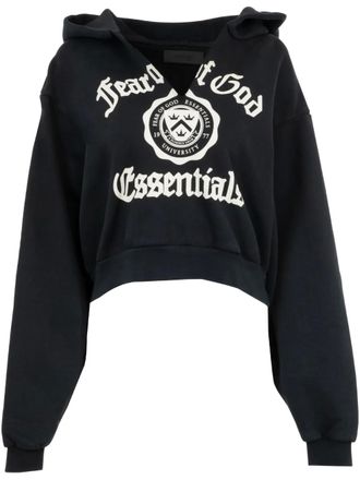 Fear of God hoodie crop en polaire - Noir