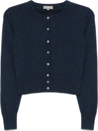 N.Peal Ivy Cropped-Cardigan - Blau