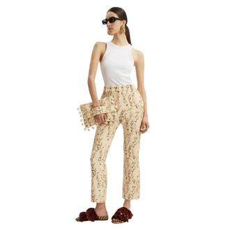 La DoubleJ Primavera Tweed Zigarettenhose - - Trousers - Damen - Beige - M