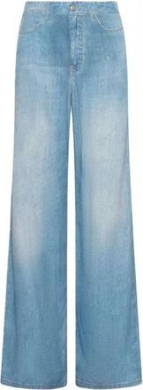 Marella Femme, Jeans, Bleu, Taille: 46 FR Jean large taille basse