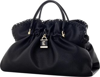 Ermanno Scervino Femme, Sacs, Noir, Taille: ONE Size Borsa tote in ecopelle