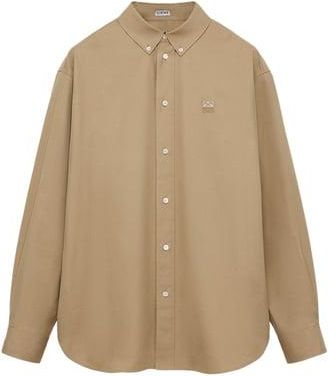 Loewe Chemise en serg&eacute; de coton bross&eacute; mi-&eacute;pais