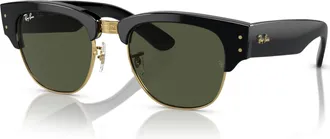 Ray-Ban RB0316S Mega Clubmaster Schwarz auf Arista (901/31) - 53 mm, Schwarz/G, 53/21/145