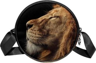 Generic Sac &agrave; bandouli&egrave;re Circle pour femme, petit sac &agrave; bandouli&egrave;re avec fermeture &eacute;clair, bretelles r&eacute;glables, sac &agrave; main rond d&eacute;contract&eacute; pour femmes et fi