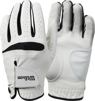 Wilson Feel Plus Glove, White/Black, M