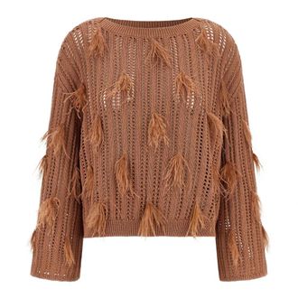 Twinset Damen, Strickwaren, Braun, XSGr&ouml;&szlig;e