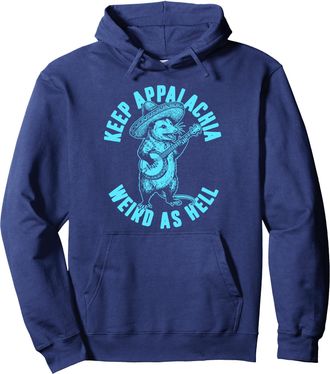 Giant Step Design Co. Keep Appalachia Weird As Hell Funny Possum Banjo Pullover Hoodie