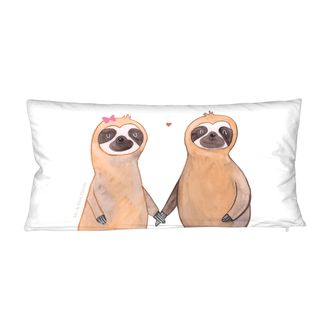 Mr. & Mrs. Panda Kissen Faultier P&auml;rchen - Geschenk, Liebeskissen, Verlobt, Liebe, Kopfkissen, Kuschelkissen, Paarkissen, Gemeinsam