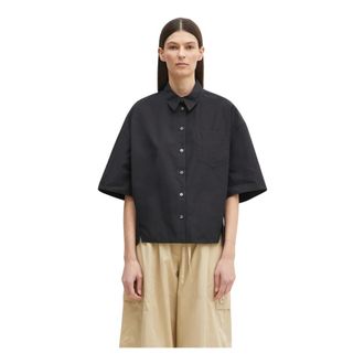Kenzo Baumwoll Oversized Shirt - - Blouses & Shirts - Damen - Schwarzk - S