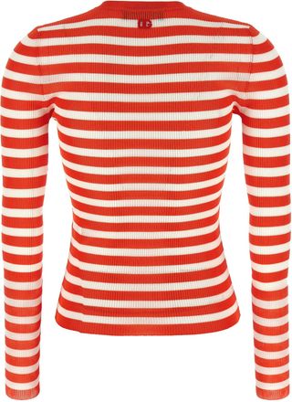 Dolce & Gabbana Striped Viscose Cardigan - Red