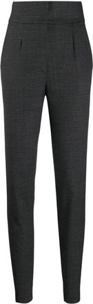 Dolce & Gabbana Femme, Pantalons, Gris, Taille: 36 FR Pantalon Pliss&eacute; Tailleur Taille Haute