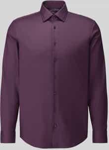 Jake*s Slim Fit Businesshemd mit Kentkragen