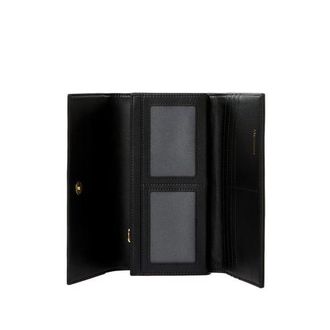 Saison 1865 glattes Lederportfolio - Schwarz