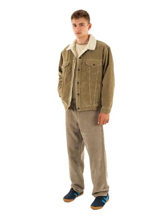 Levi's Herren Relaxed FIT Sherpa TRKR Jacke, Timber Wolf, XL