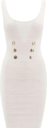 Pinko Rippstrickkleid - - Dresses - Damen - Wei&szlig; - XS