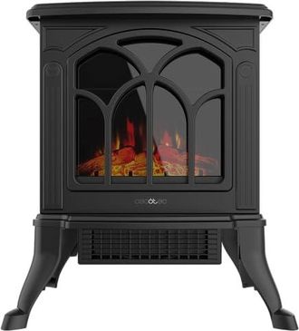 Cecotec Elektrischer Standkamin ReadyWarm 1500 Flames. 1500 W, 2 Leistungsstufen, Einstellbarer Thermostat und unabh&auml;ngige Flammensteuerung, Abdeckungsbereich