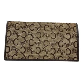 Celine Pre-owned Baumwoll-Geldb&ouml;rse - - Pre-owned - Damen - Braun - ONE SIZE
