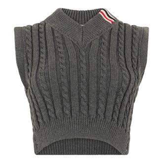 Thom Browne Damen, Strickwaren, Grau, MGr&ouml;&szlig;e