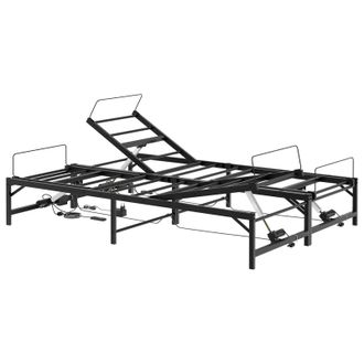 vidaXL Telaio Letto Elettrico Regolabile Nero 150 X 200 Cm Acciaio Vidaxl