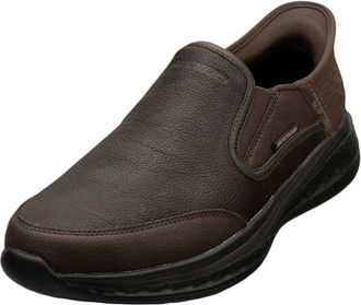 Skechers Homme Baskets Slade Cooper &Agrave; Enfiler Et Coupe D&eacute;contract&eacute;e, Dark Brown, 41.5 EU